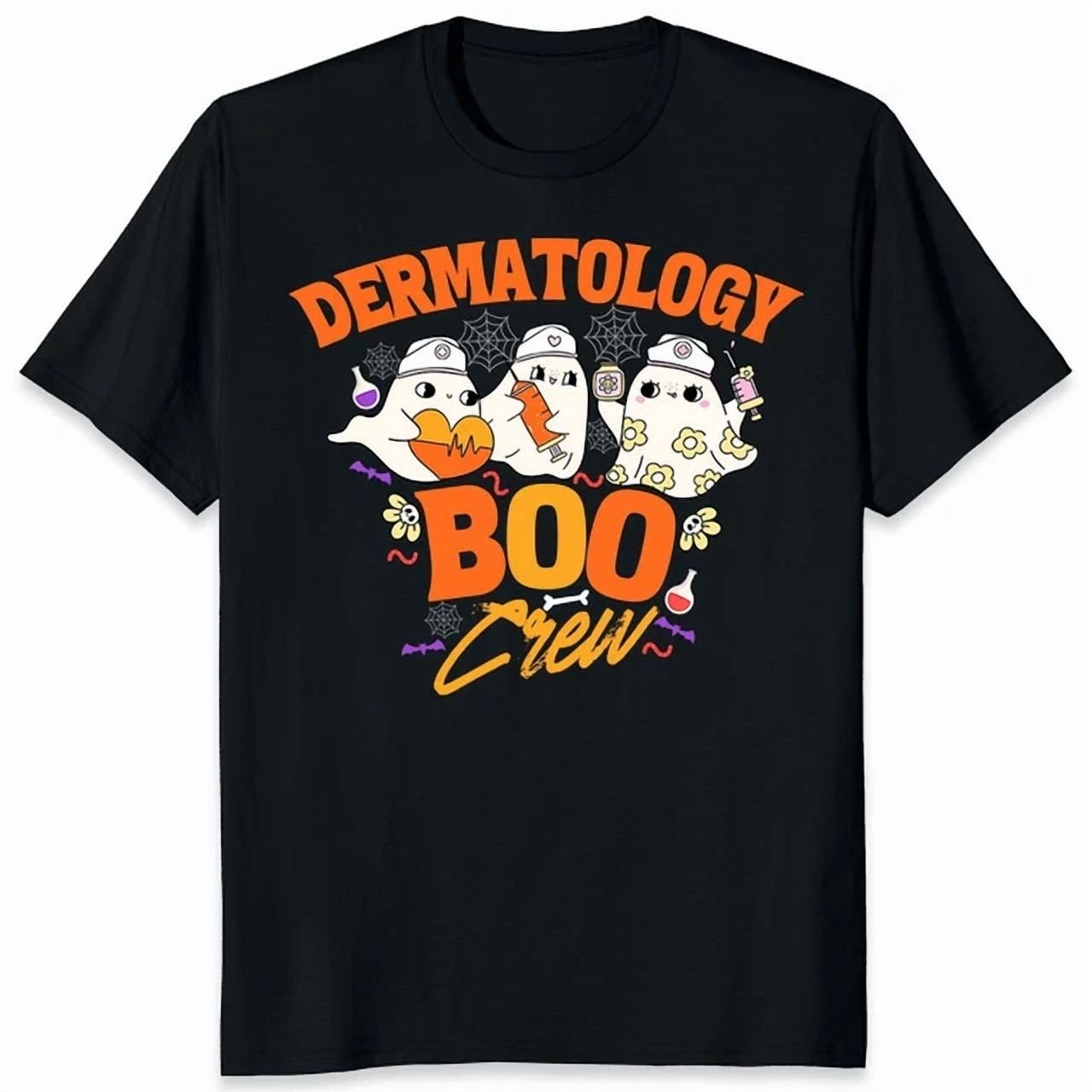 Hot Trending Tee With Dermatology Boo Crew Gift Nurse Ghost ...