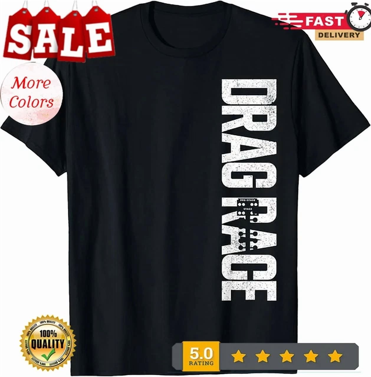 Hot Trending Tee With Drag Racing Race Car Vintage Drag Race T-Shirt ...