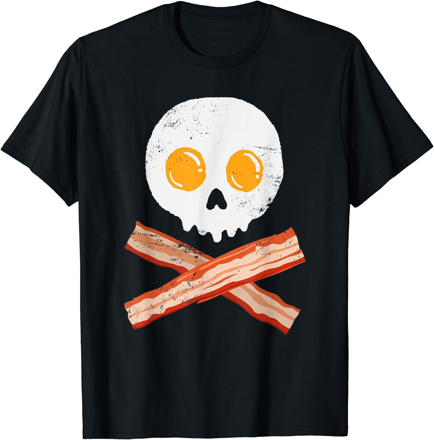 Hot Trending Tee With Egg Bacon Spooky Skull Gift Halowen - Walmart.com