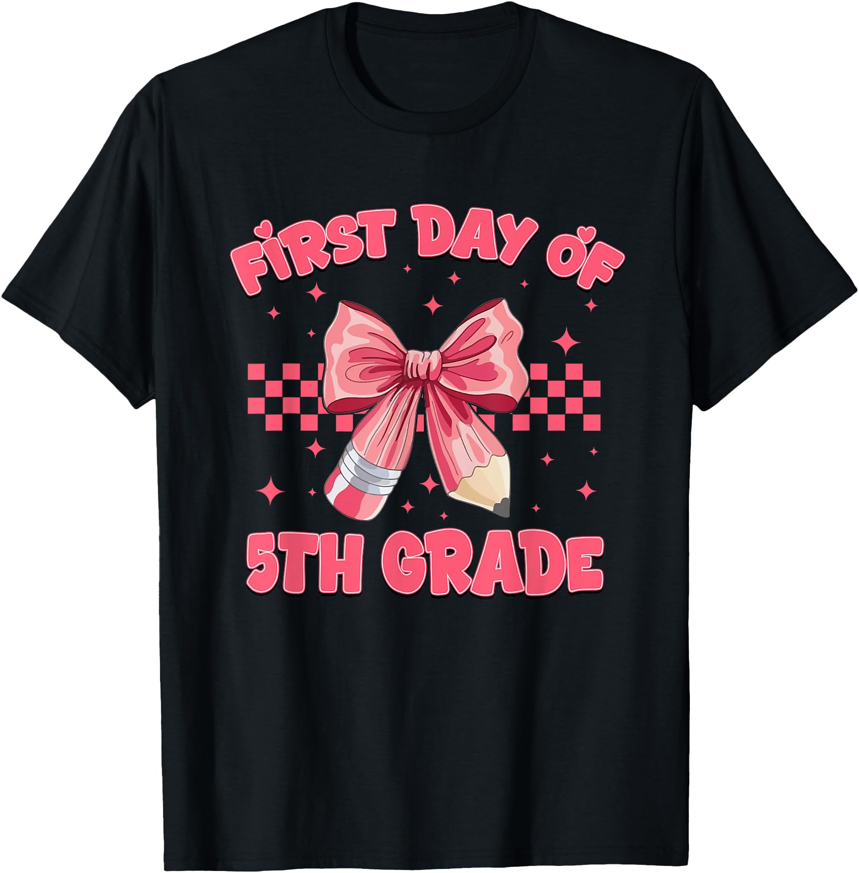 Hot Trending Tee With First Day Of 5Th Grade Coquette Pencil Back To ...