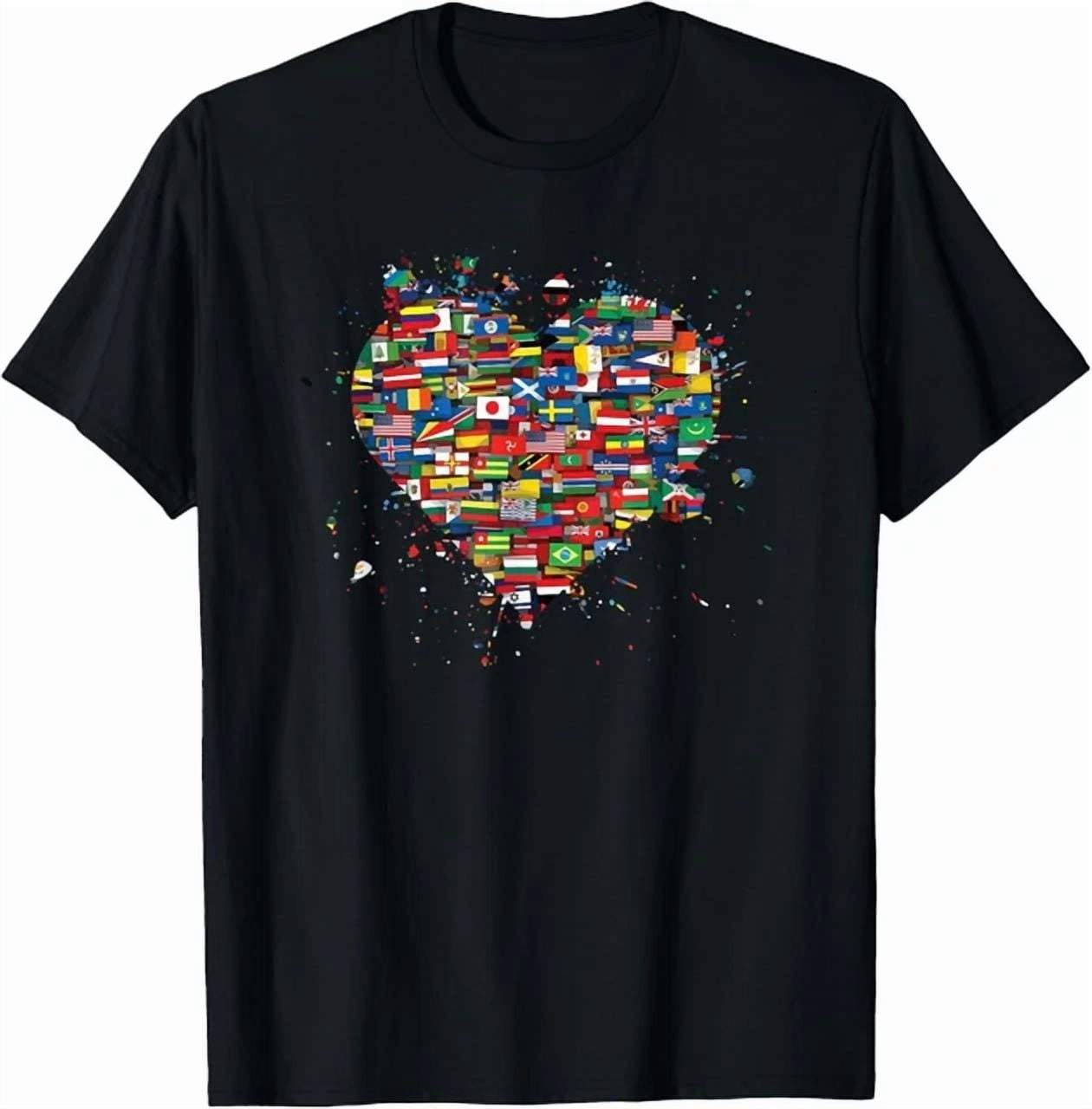 Hot Trending Tee With Flags Of The Countries Of The World International ...