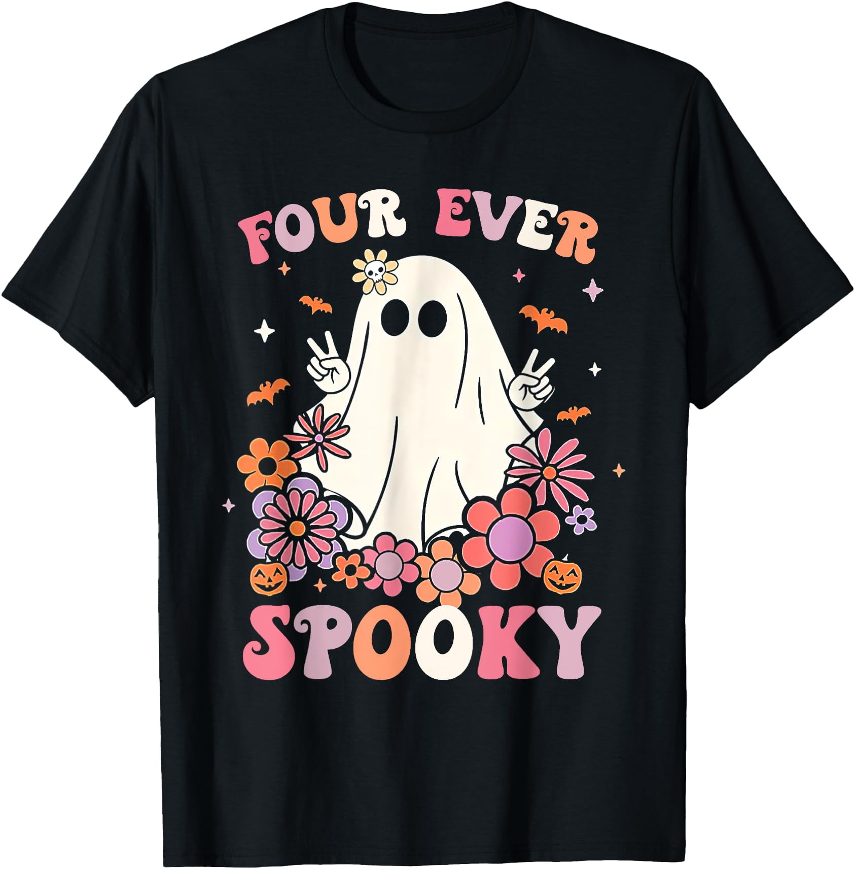 Hot Trending Tee With Four Ever Spooky Halowen 4Th Birthday Party ...