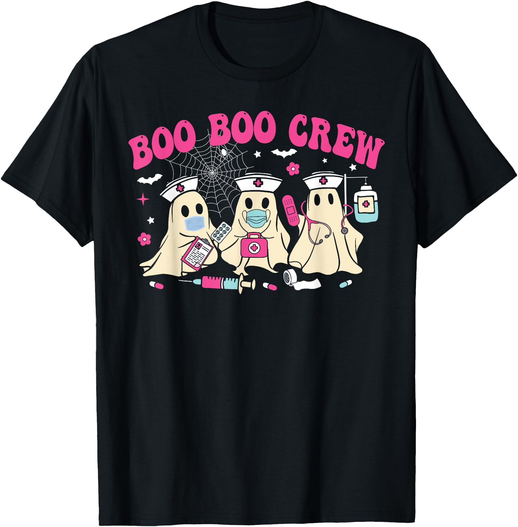 Hot Trending Tee With Funny Boo Boo Crew Ghost Nurses For Women Unisex ...