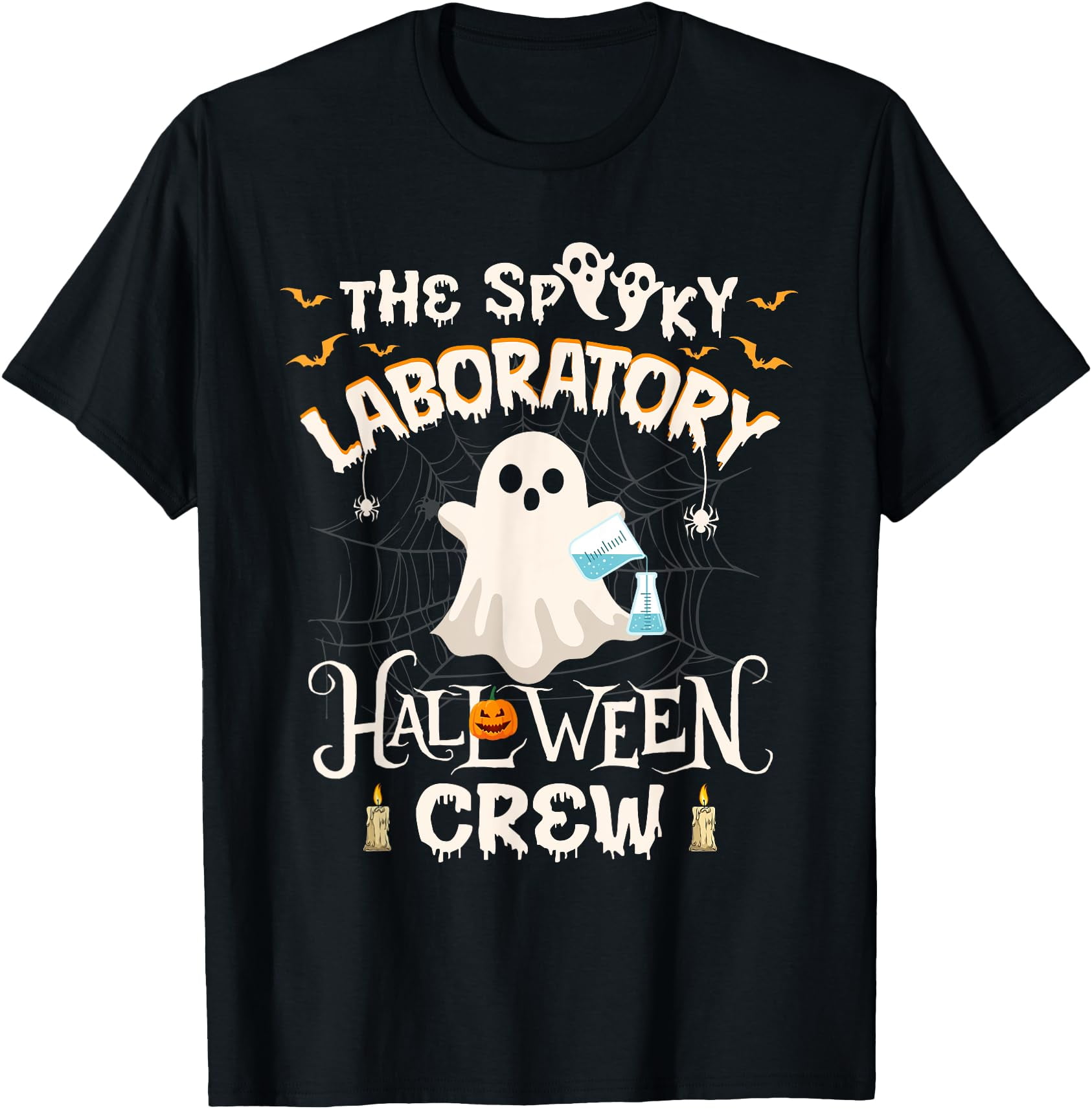 Hot Trending Tee With Funny Ghost The Spooky Laboratory Halowen Crew ...