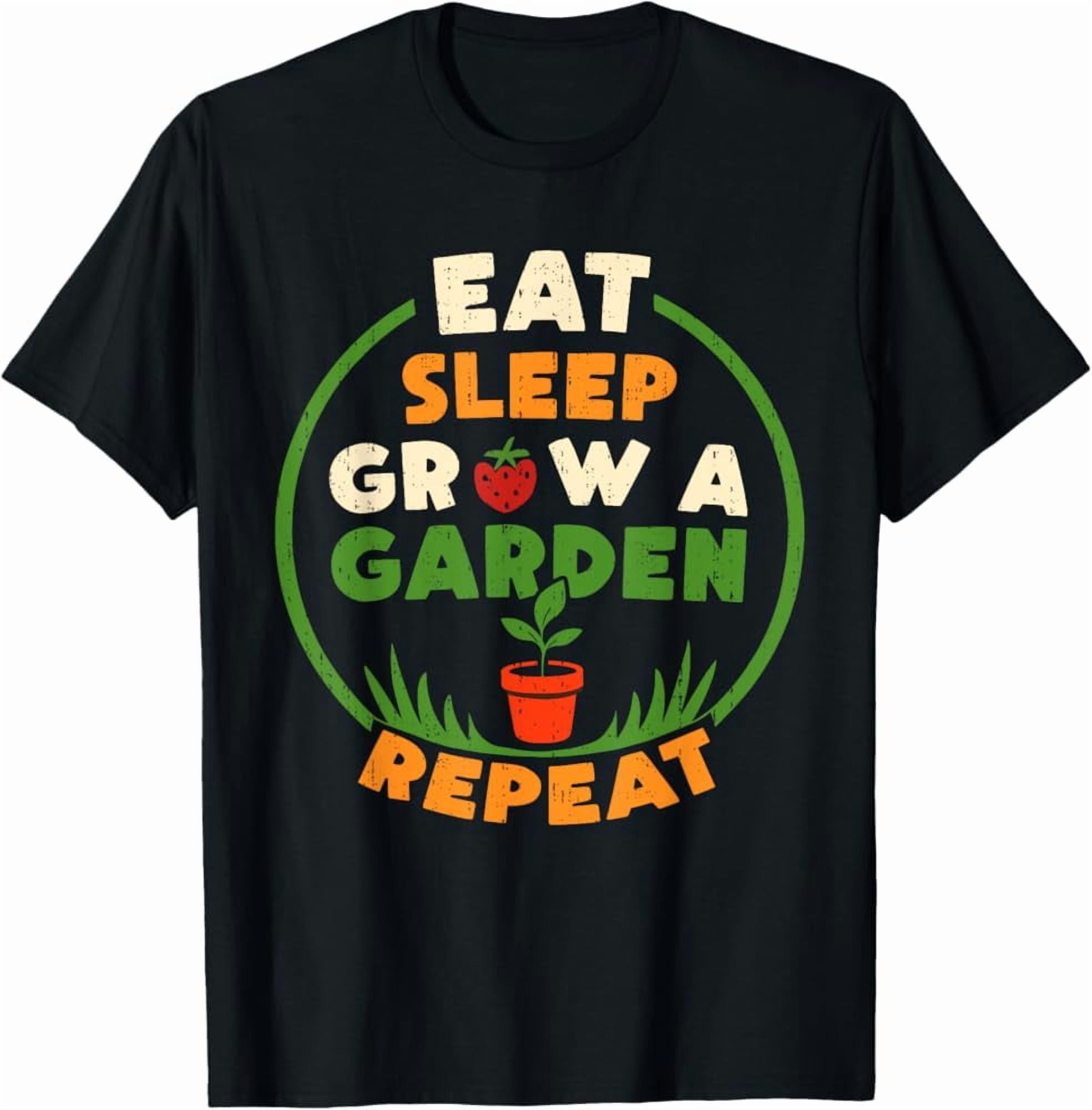 Hot Trending Tee With Game Eat Sleep Grow A Garden Repeat Gamer Humor ...