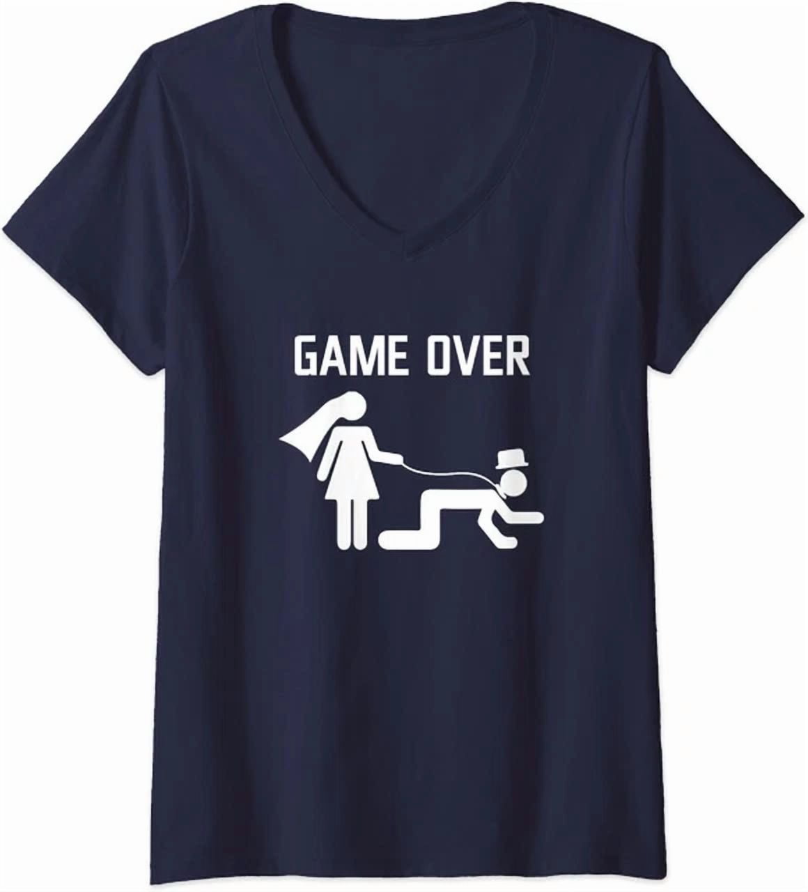 Hot Trending Tee With Game Over Bride Groom Wedding Bachelor Party ...