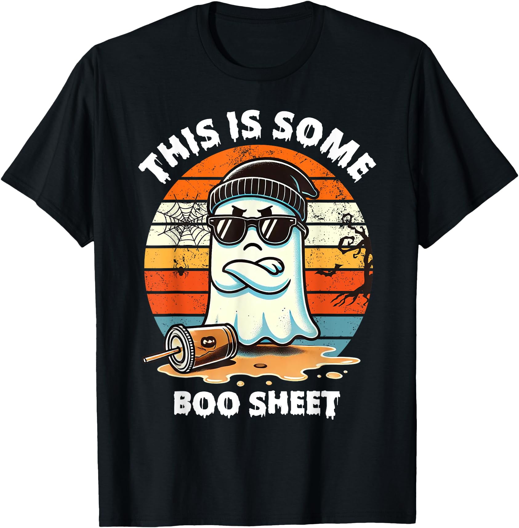 Hot Trending Tee With Ghost Coffee Funny Halowen This Is Some Boo Sheet ...