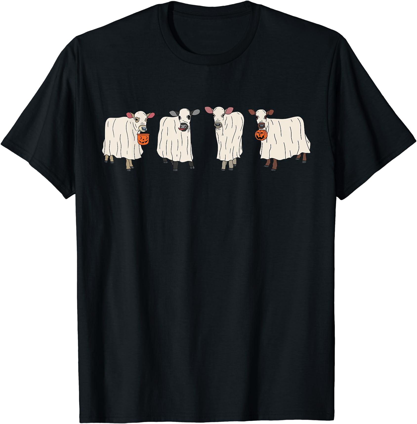 Hot Trending Tee With Ghost Cow Moo I Mean Boo Halowen Party - Walmart.com
