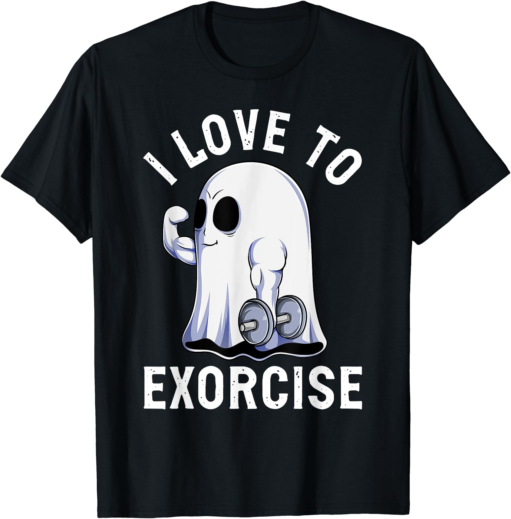 Hot Trending Tee With Ghost Funny Gym Workout Bodybuilding Humor Spooky ...