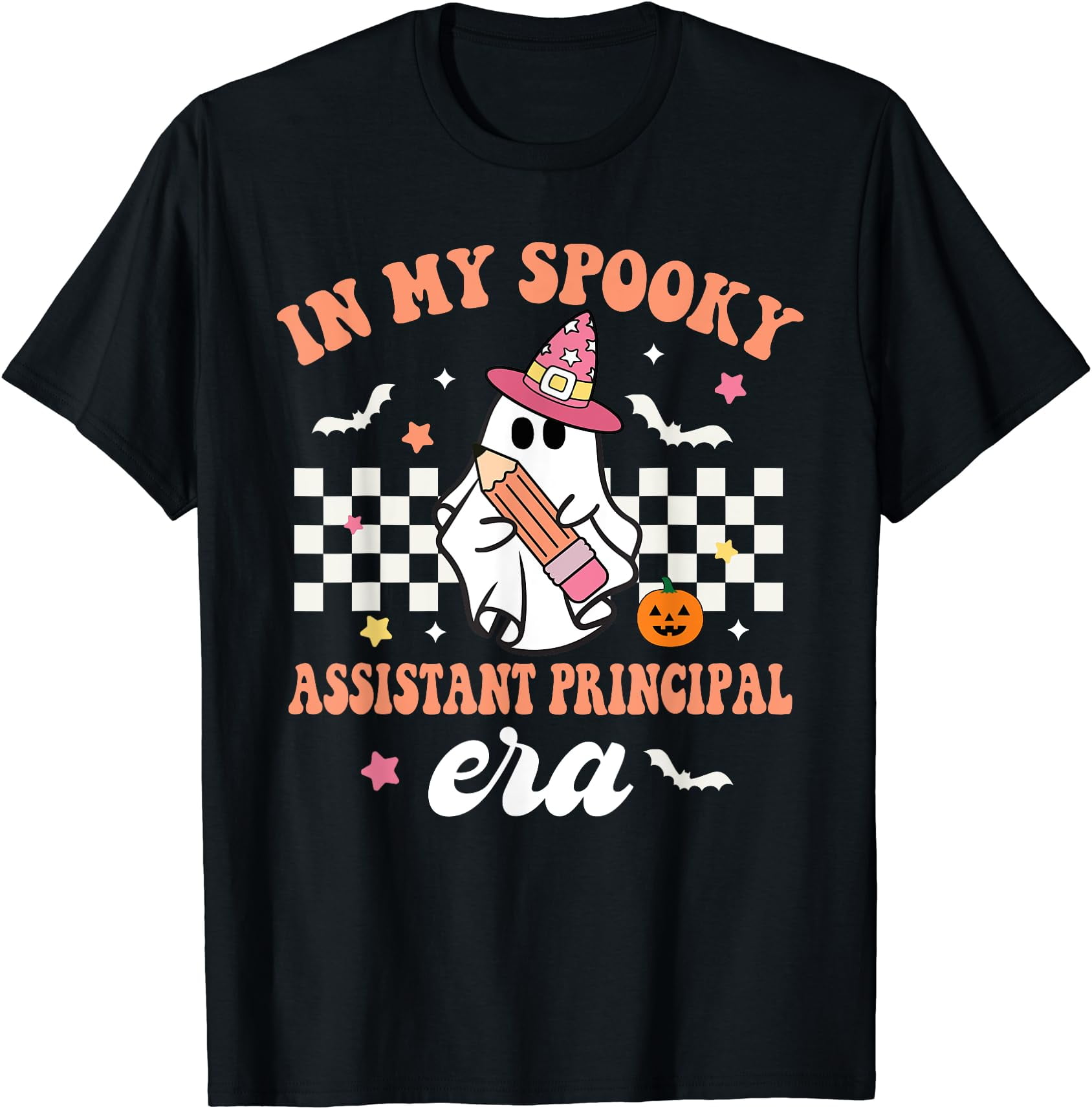 Hot Trending Tee With Groovy In My Spooky Assistant Principal Era Ghost ...