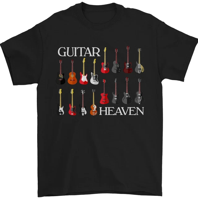 Hot Trending Tee With Guitar Heaven Collection Guitarist Acoustic Mens ...