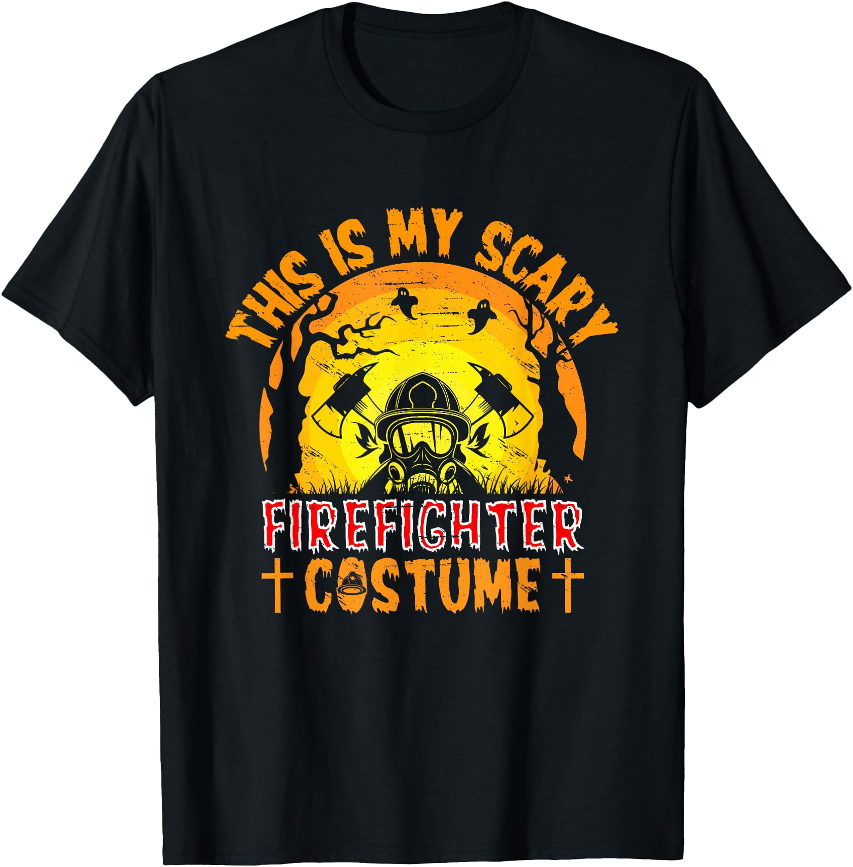 Hot Trending Tee With Halowen Firefighter Scary Spooky Fireman ...