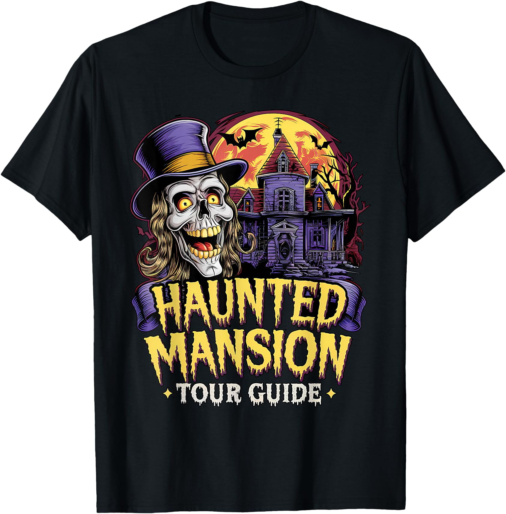 Hot Trending Tee With Halowen Haunted Mansion Tour Guide: Spooky Night ...