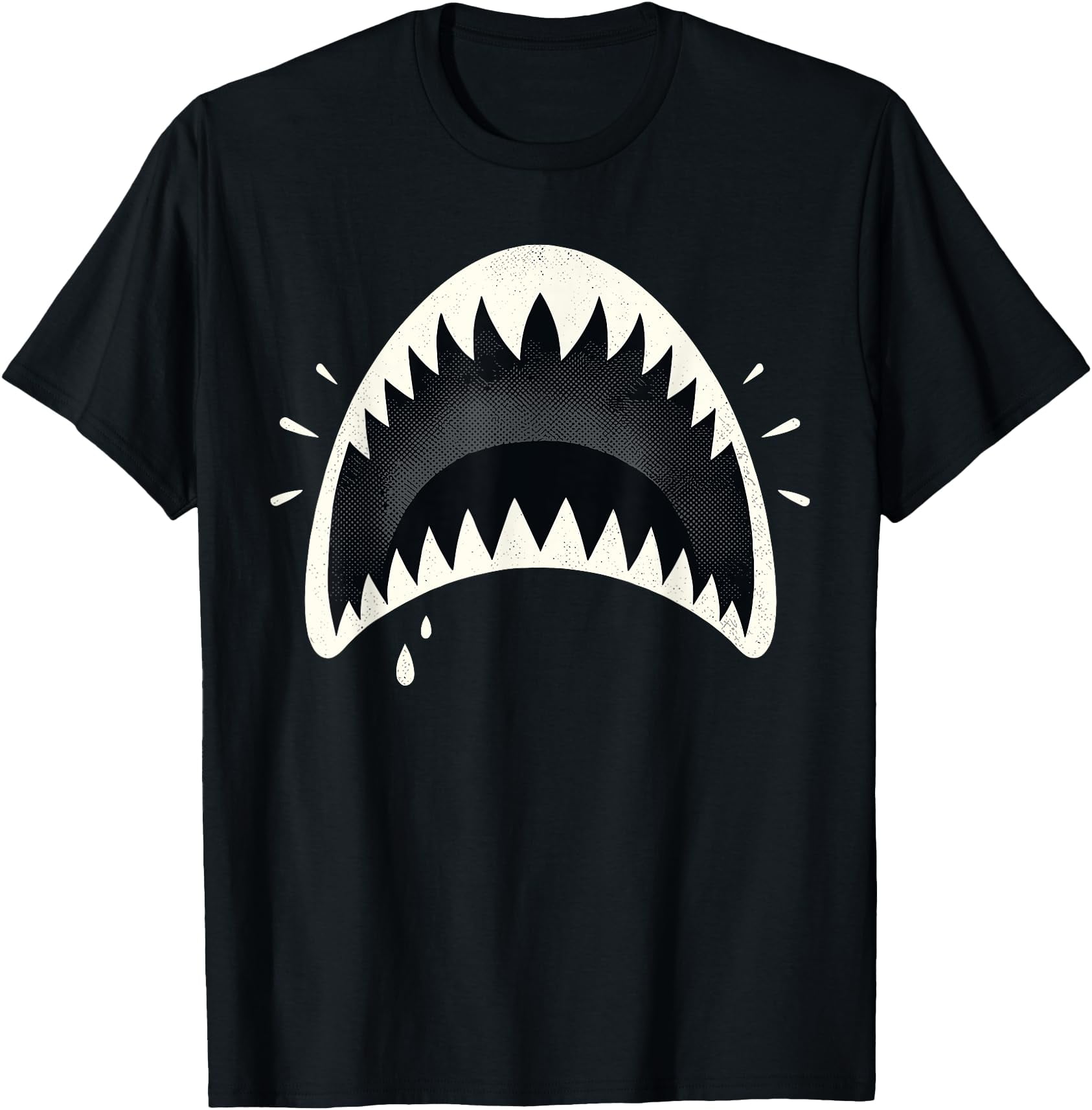 Hot Trending Tee With Halowen Shark , Spooky Scary Shark Jaw - Walmart.com