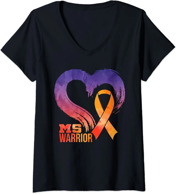 Hot Trending Tee With Heart Multiple Sclerosis Ms Warrior Awareness ...