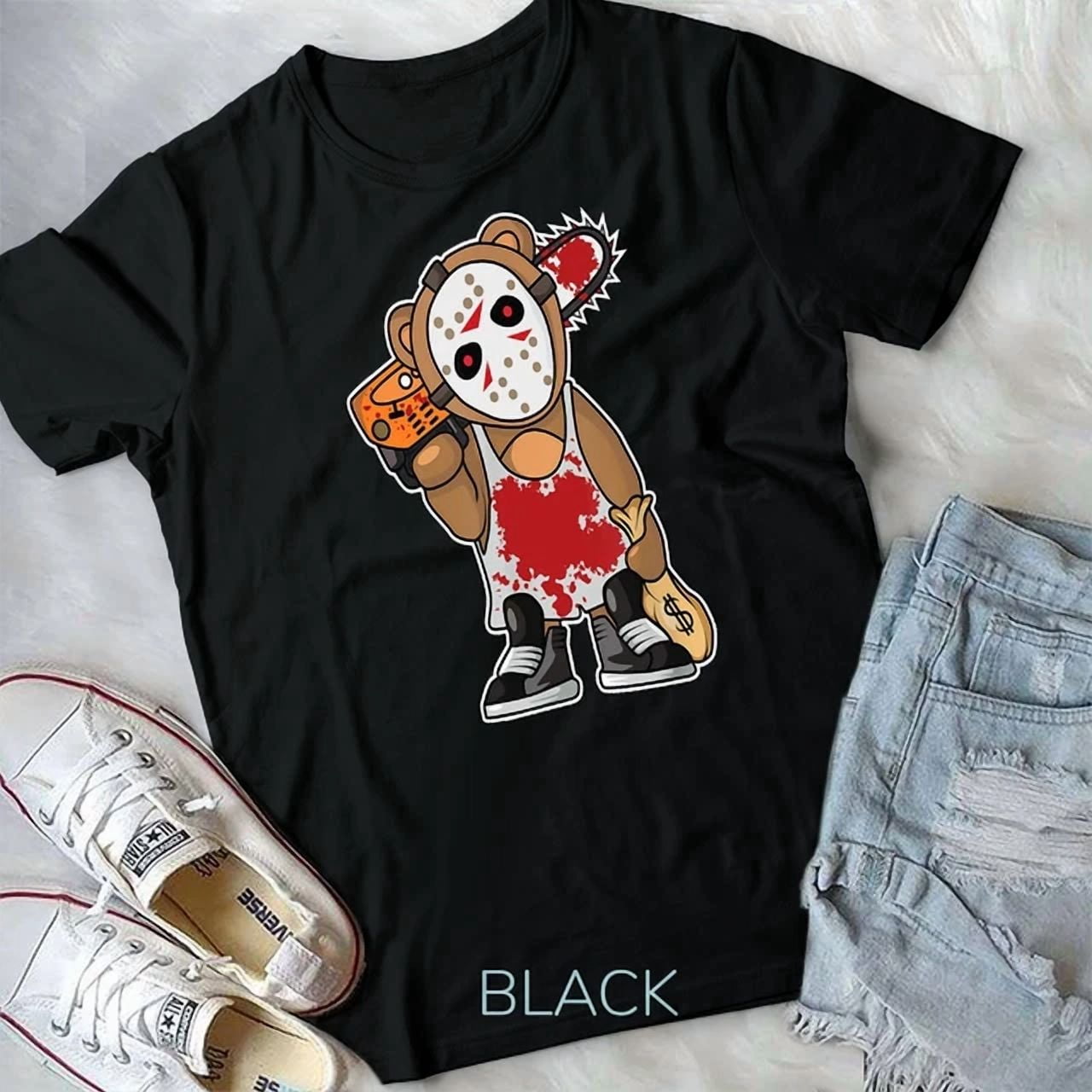 Hot Trending Tee With Horror Movie Monster Lazy Scary Unisex T-Shirt ...
