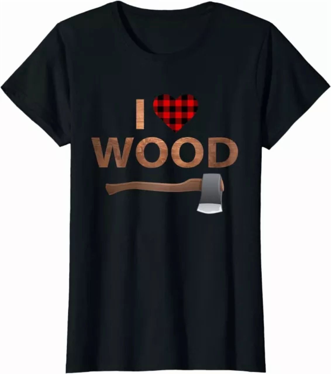 Hot Trending Tee With I Love Wood T-Shirt Lumberjack Heart Party T ...