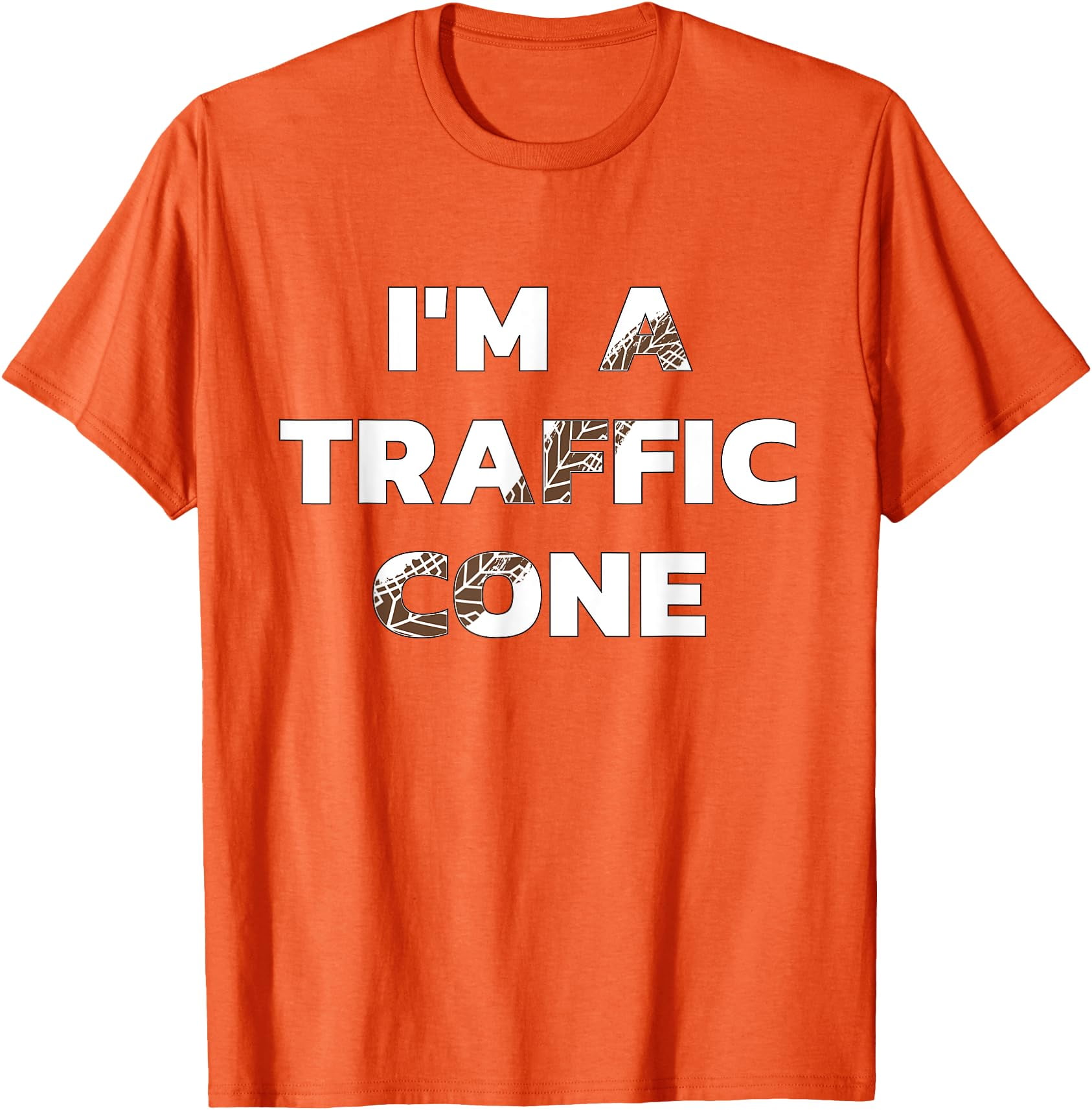Hot Trending Tee With I'M A Traffic Cone Funny Halowen Orange - Walmart.com