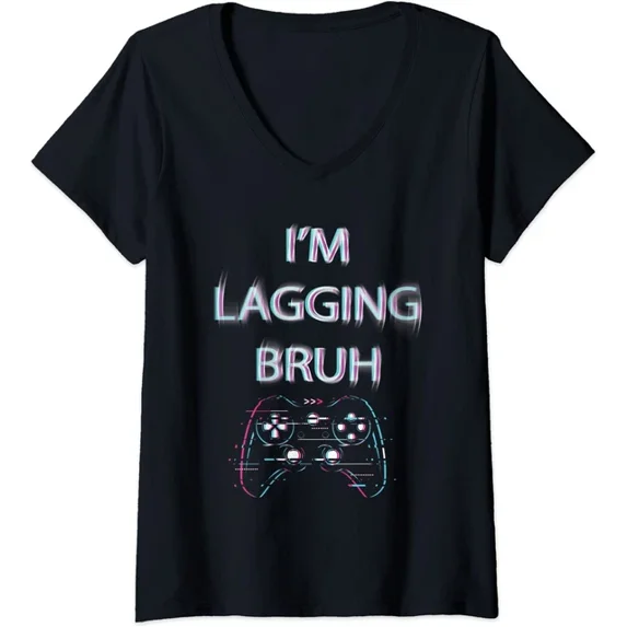 Hot Trending Tee With I'M Lagging Bruh Gamer Slang Glitch Controller ...