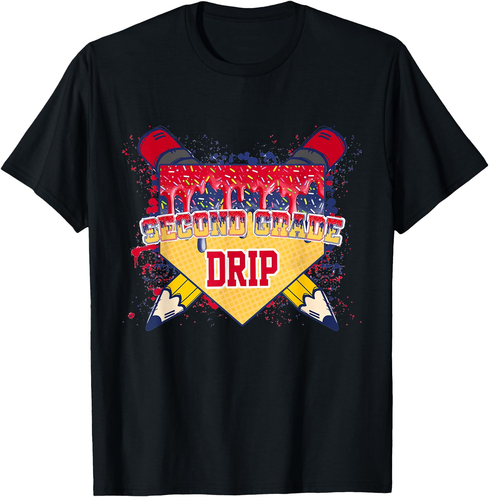 Hot Trending Tee With Ice Cream Second Grade Drip Back To School 2Nd ...