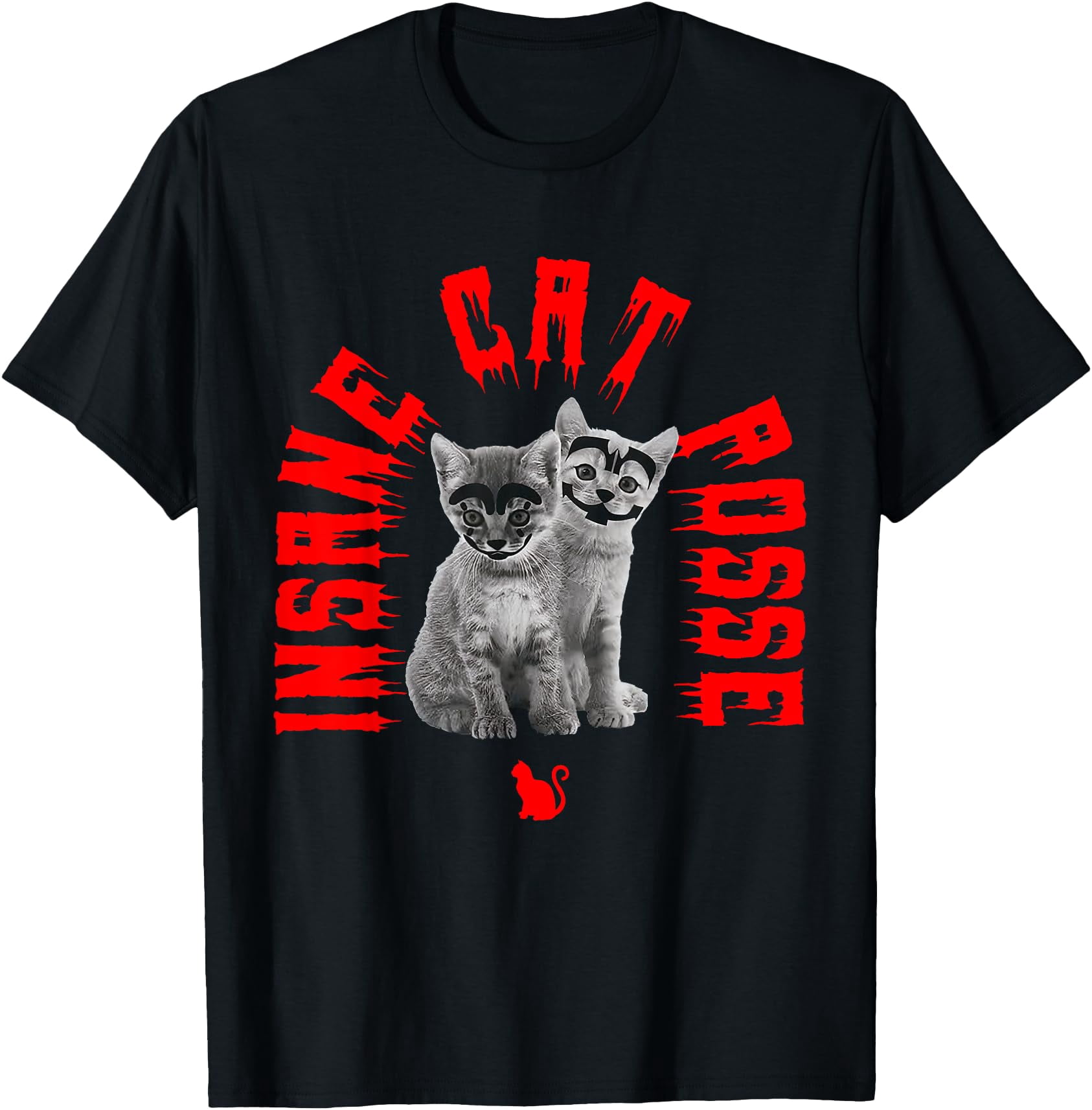 Hot Trending Tee With Insane Cat Posse Scary Cat Wear Horror Mask ...