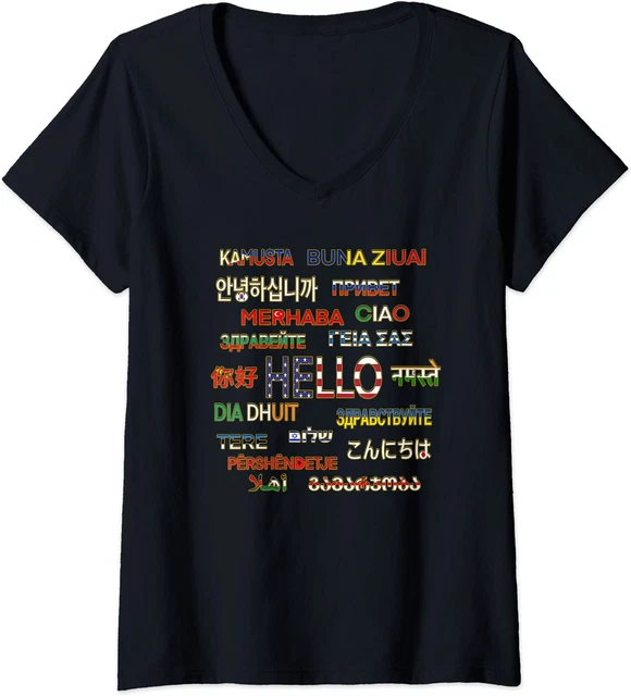 Hot Trending Tee With International Travel Say Hello In Different ...