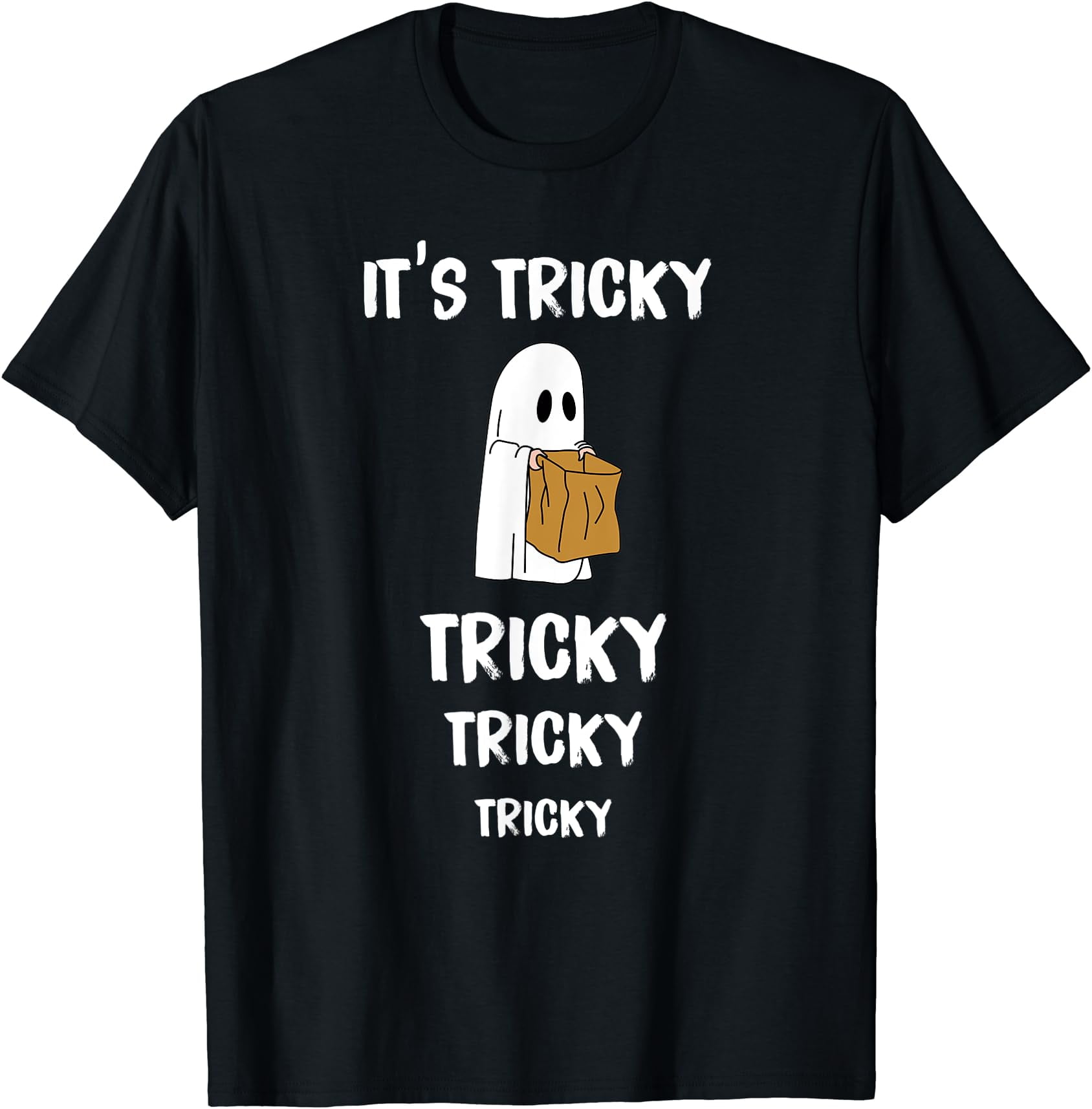 Hot Trending Tee With It'S Tricky Ghost Halowen Party - Walmart.com