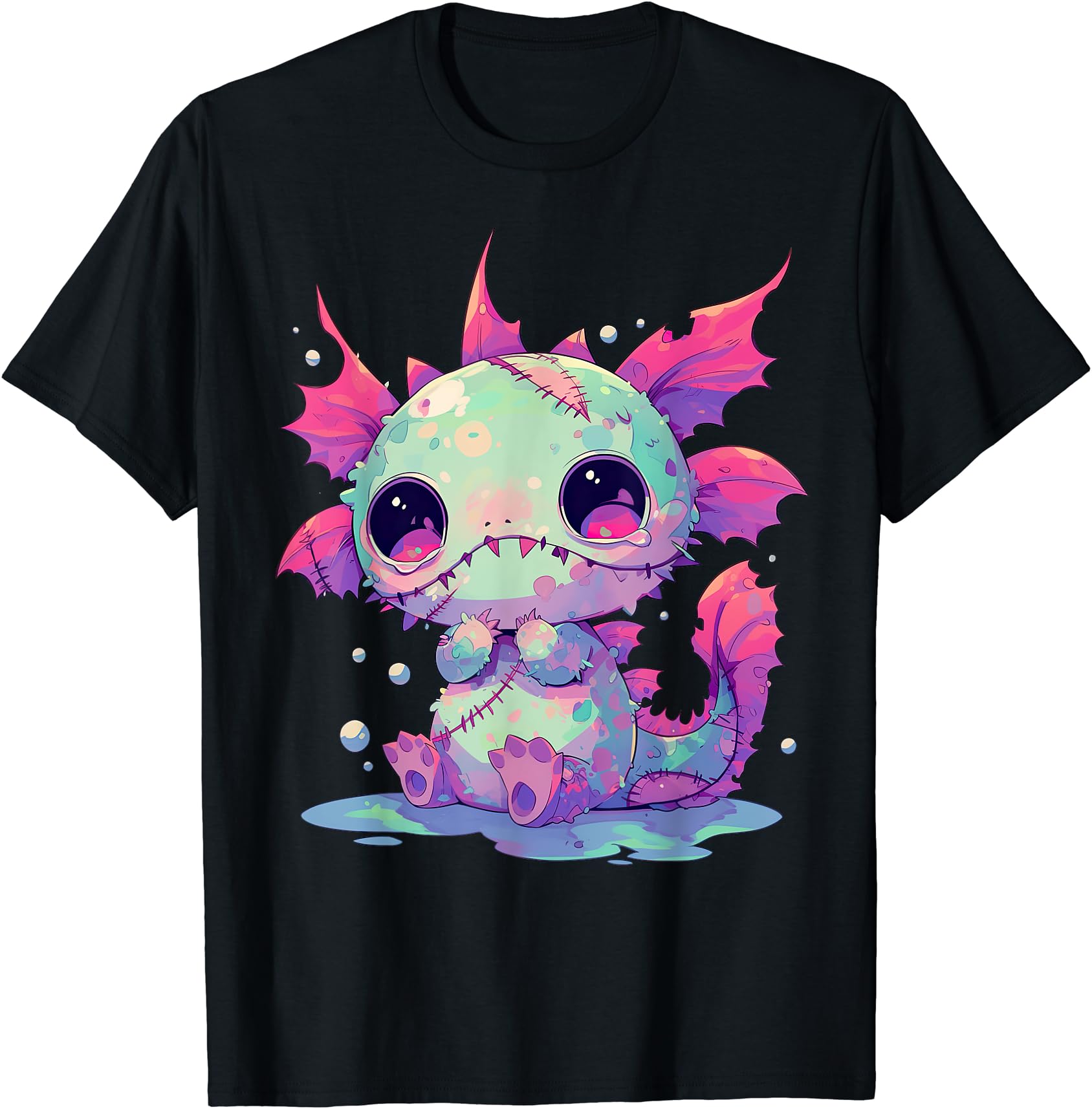Hot Trending Tee With Kawaii Pastel Goth Creepy Cute Zombie Axolotl ...
