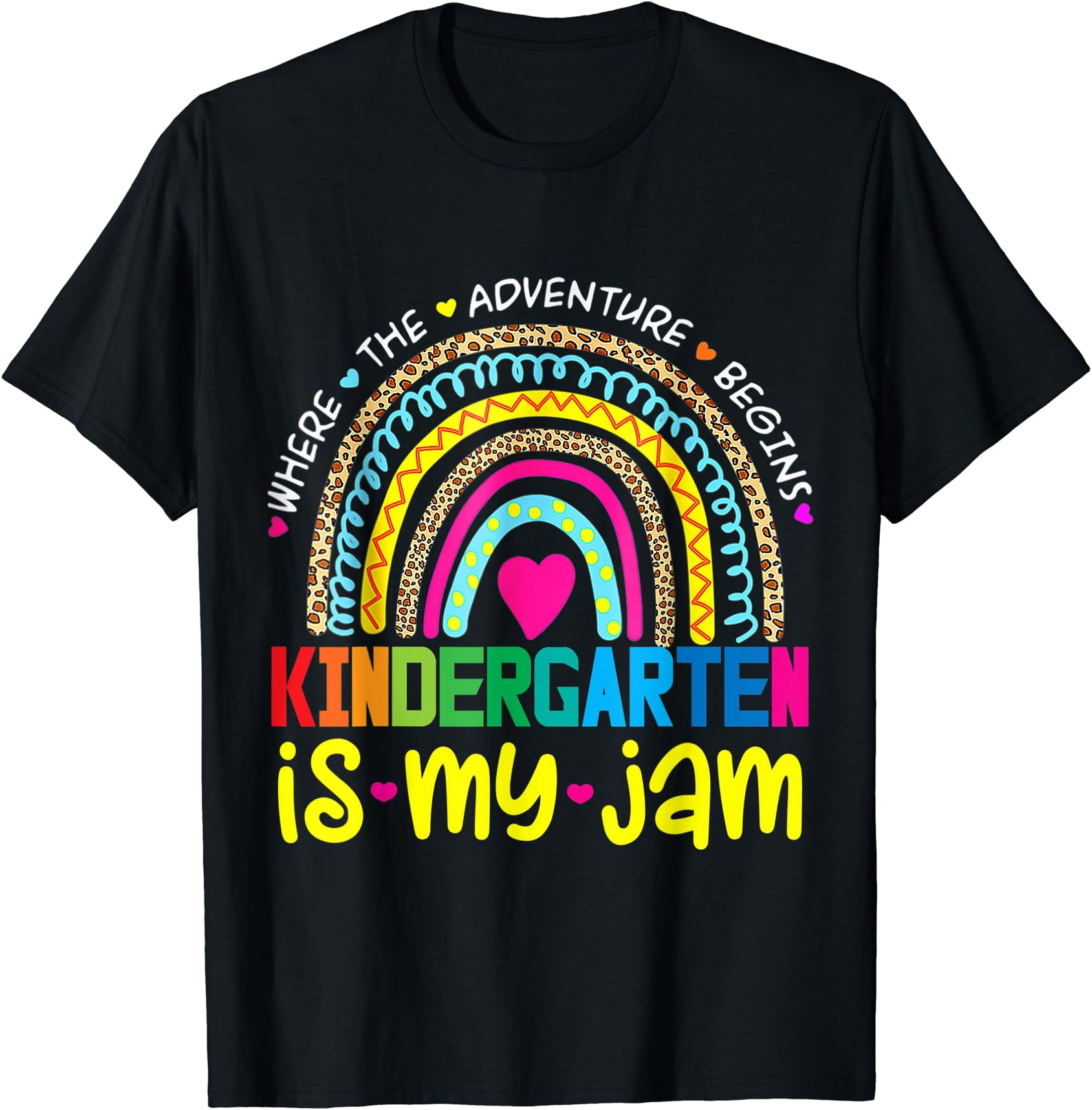 Hot Trending Tee With Kindergarten Is My Jam - Back To School Rainbow ...