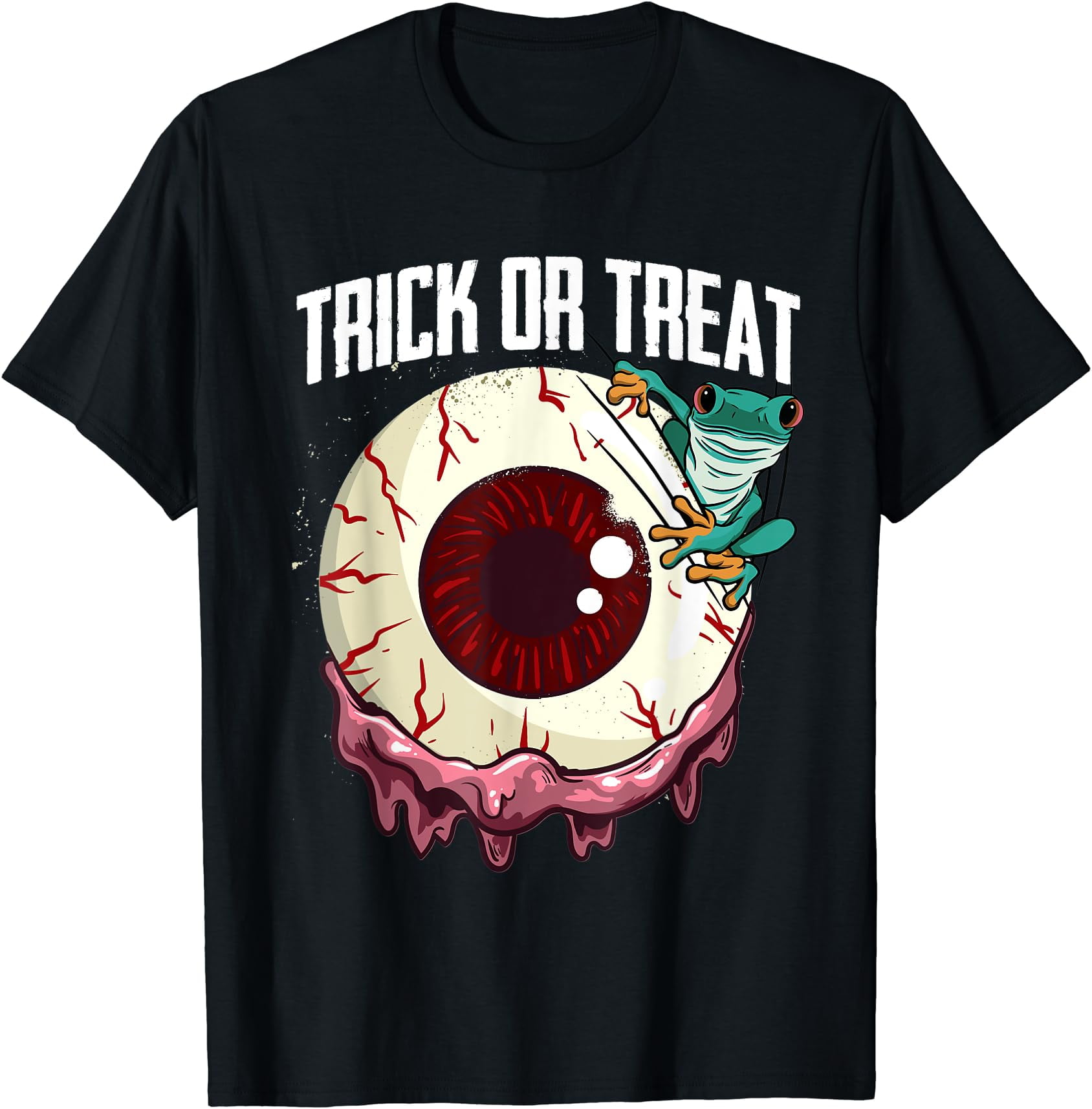 Hot Trending Tee With Lazy Halowen Scary Frog Eyeball - Walmart.com