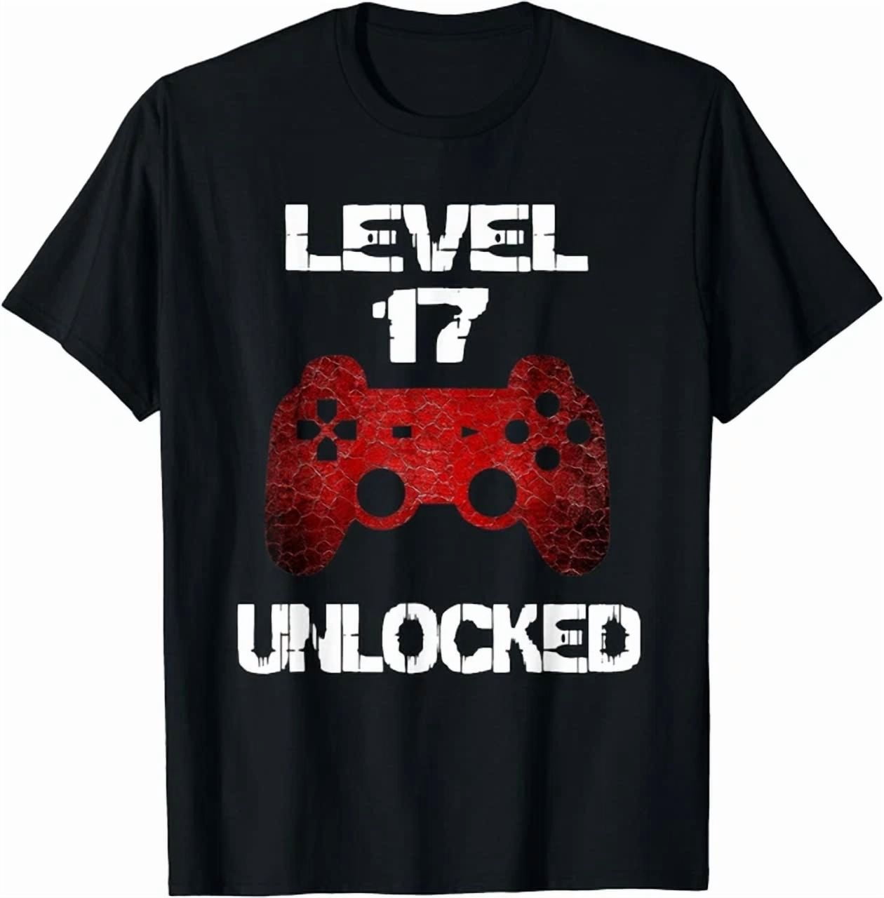 Hot Trending Tee With Level 17 Unlocked Boys 17Th Birthday 17 Year Old ...