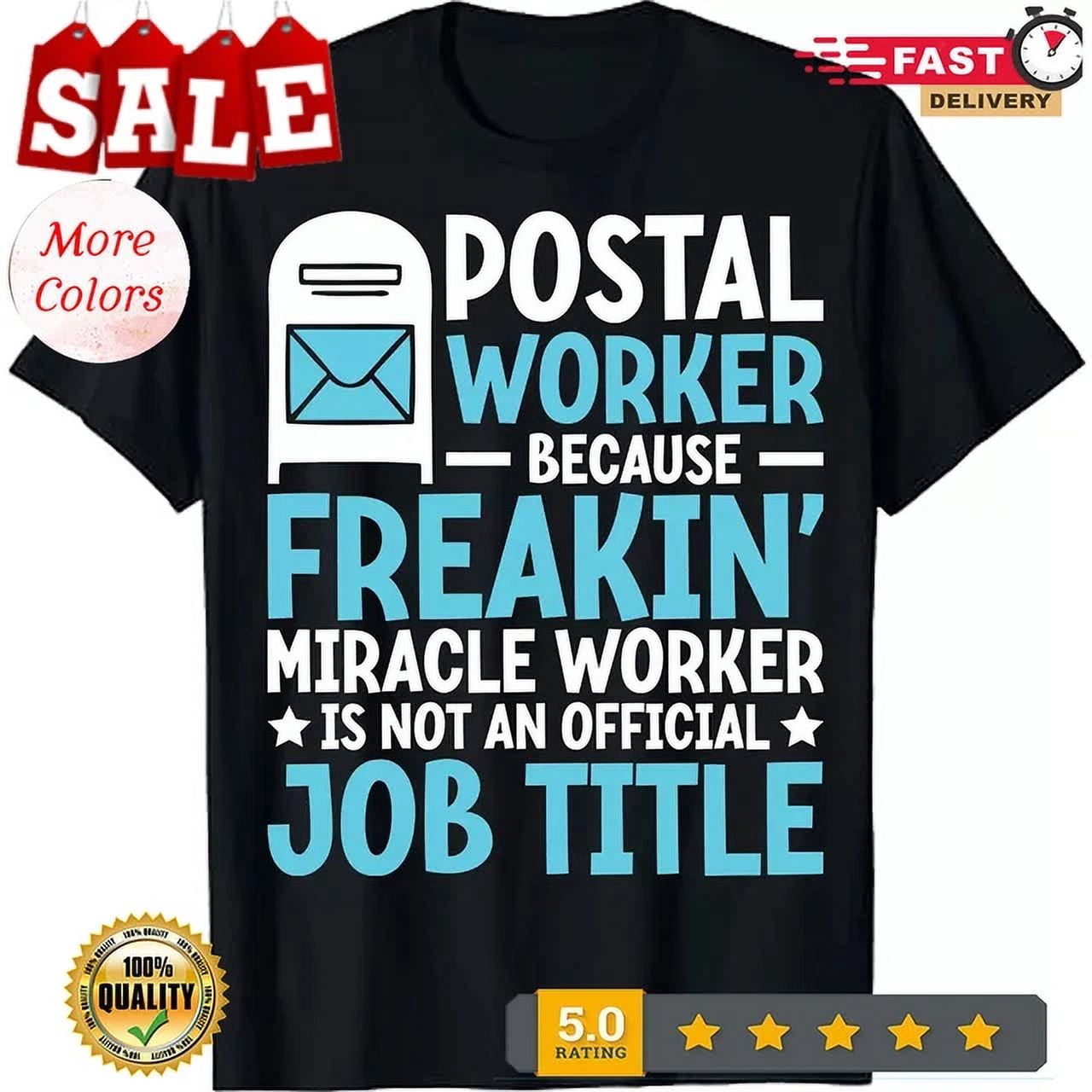 Hot Trending Tee With Mail Carrier Post Office Postal Worker Miracle ...
