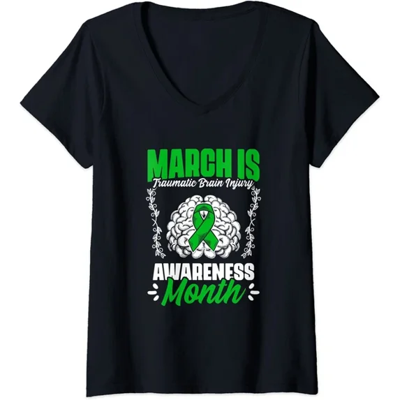 Hot Trending Tee With March Is Traumatic Brain Injury Month Surgery Tbi ...
