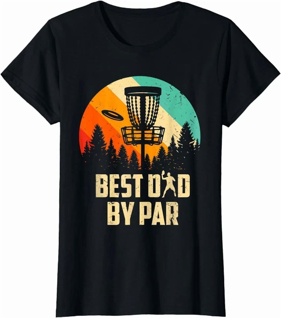 Hot Trending Tee With Men Vintage Best Dad By Par Disc Golf Fathers Day ...