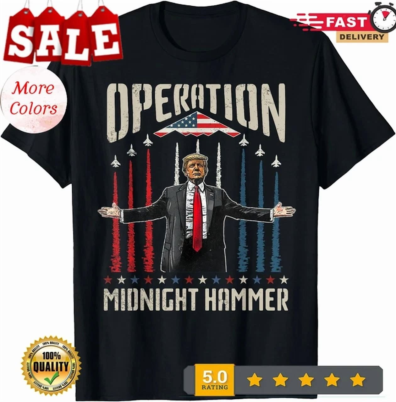 Hot Trending Tee With Midnight Hammer B-2 Stealth Jet Operation ...