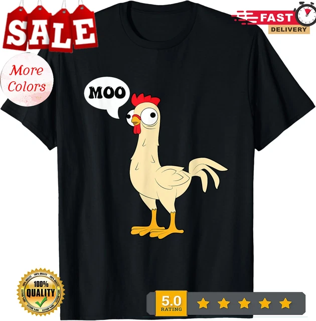 Hot Trending Tee With Moo Chicken Dad Joke Fowl Humor Theme Unisex T ...