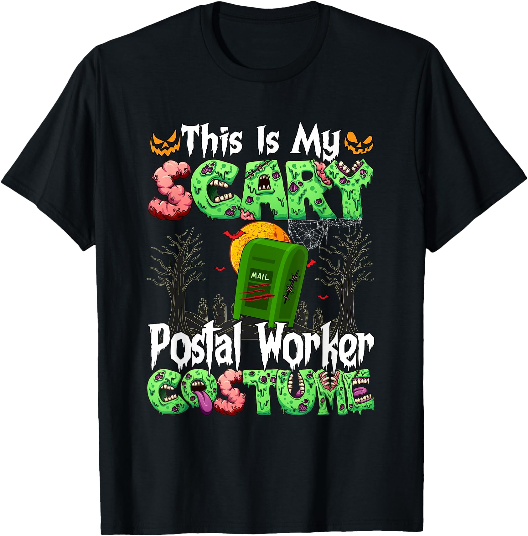 Hot Trending Tee With My Scary Postal Worker Horror Zombie Job Unisex S ...