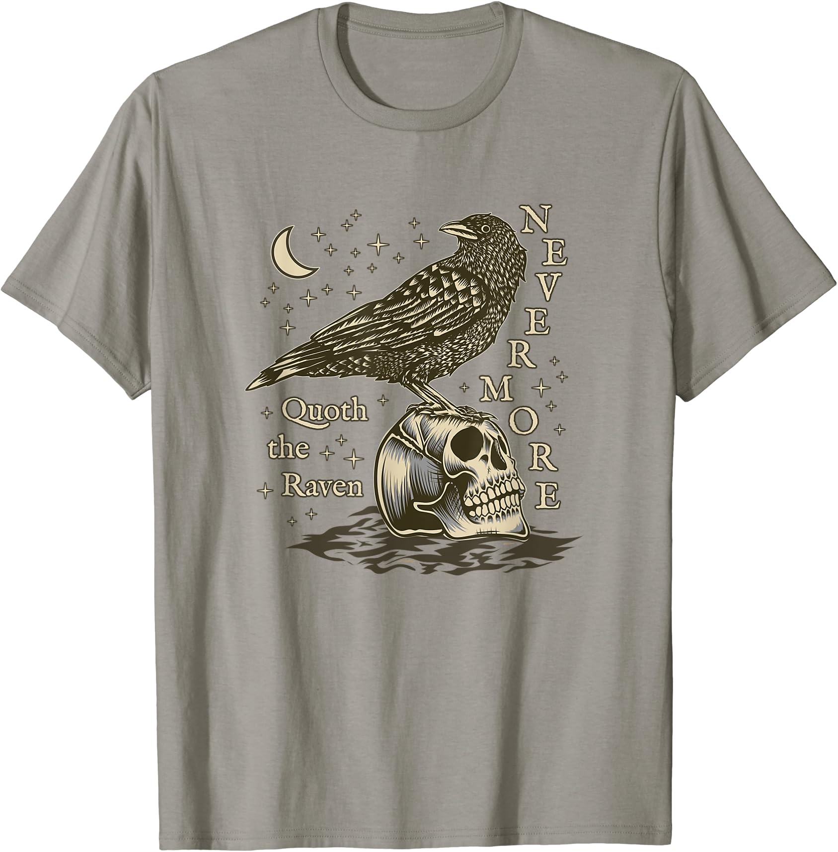 Hot Trending Tee With Nevermore The Raven Edgar Allan Poe Dark Academia ...
