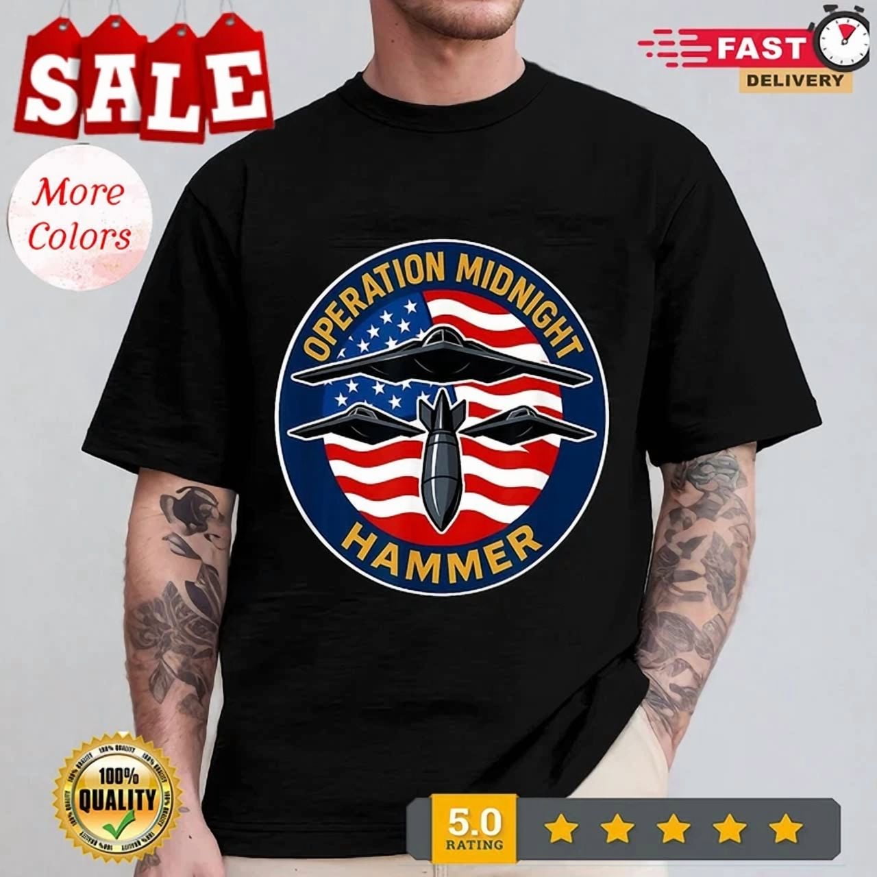 Hot Trending Tee With Operation Midnight Hammer Usa Flag Midnight ...