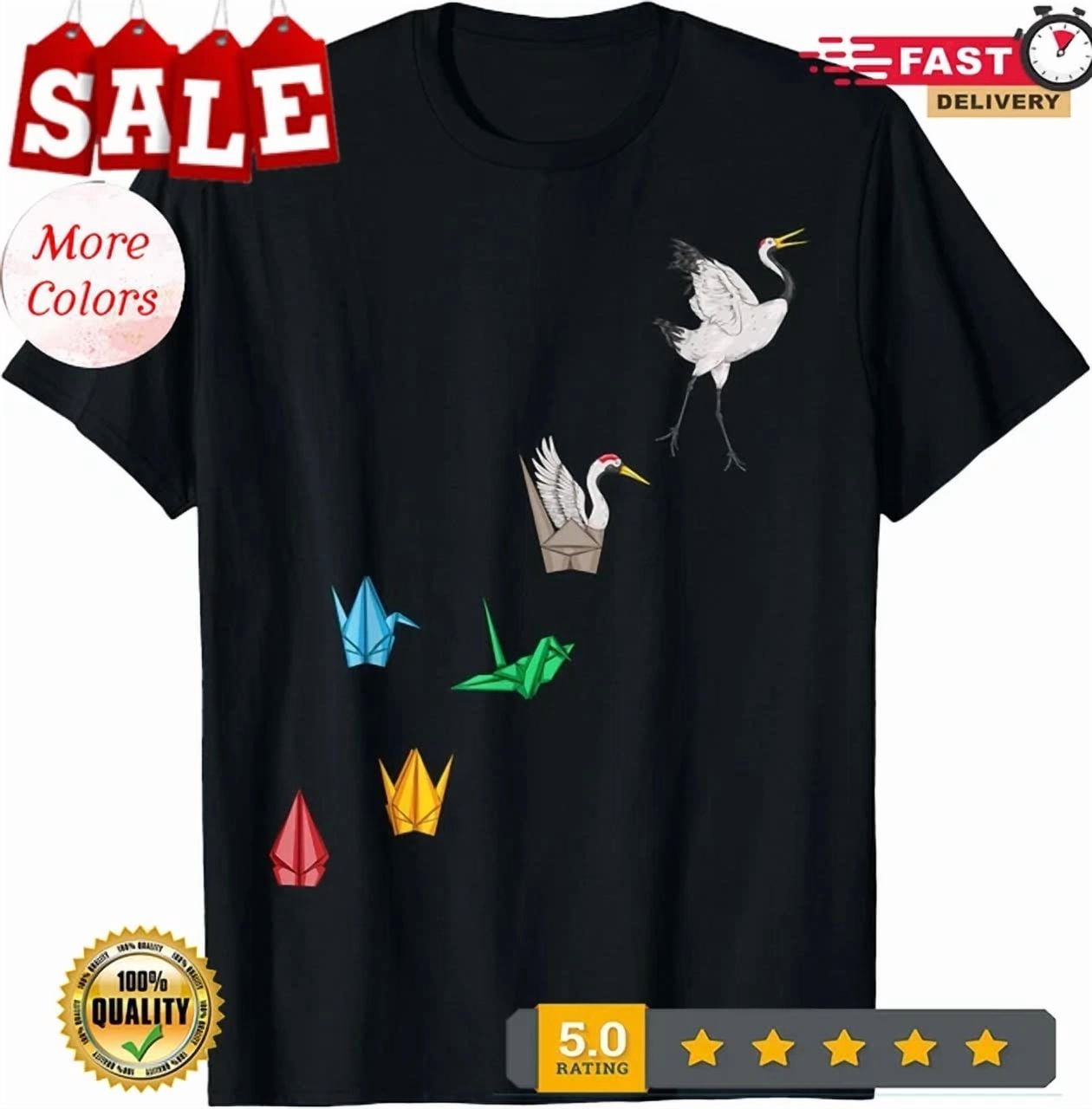 Hot Trending Tee With Origami Crane Shirt Japanese Origami Paper ...