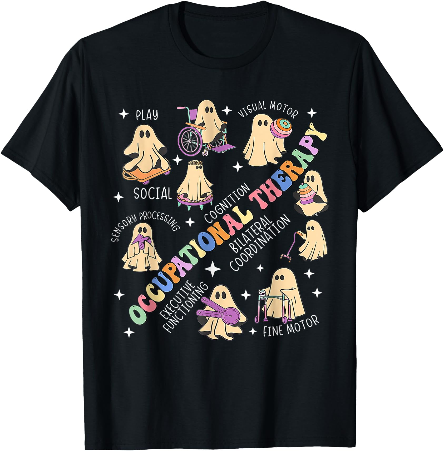 Hot Trending Tee With Ot Occupational Therapy Therapist Halowen Spooky Ota Ghost - Walmart.com