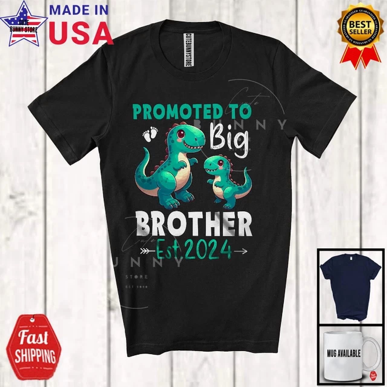 Hot Trending Tee With Promoted To Big Brother Est 2024, Cute Pregnancy ...