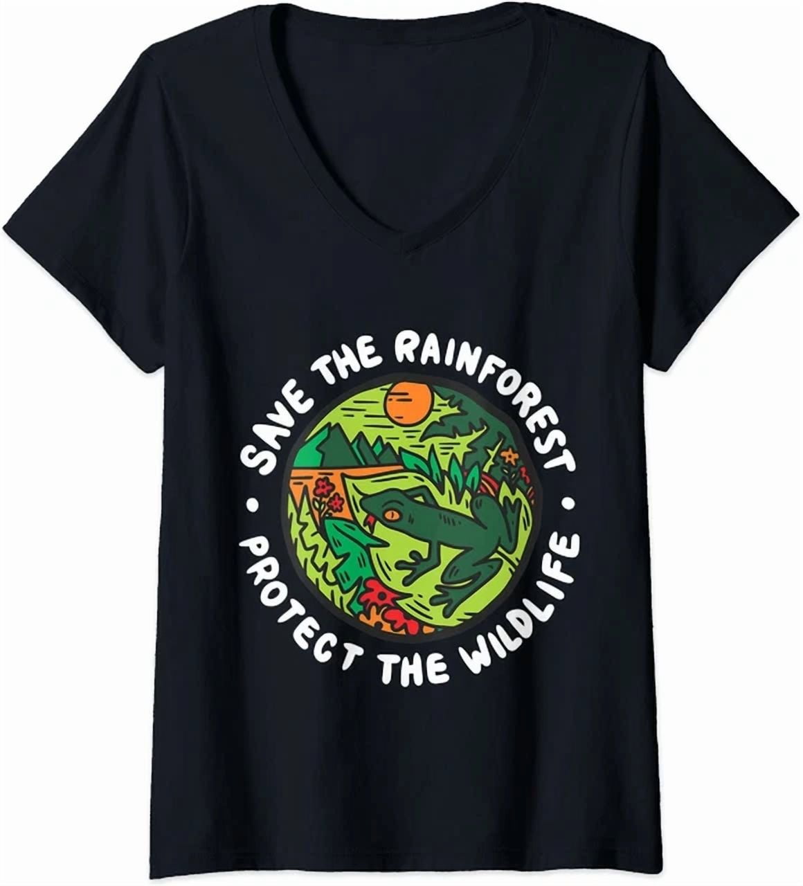 Hot Trending Tee With Protect The Wildlife Save Rainforests Environment ...