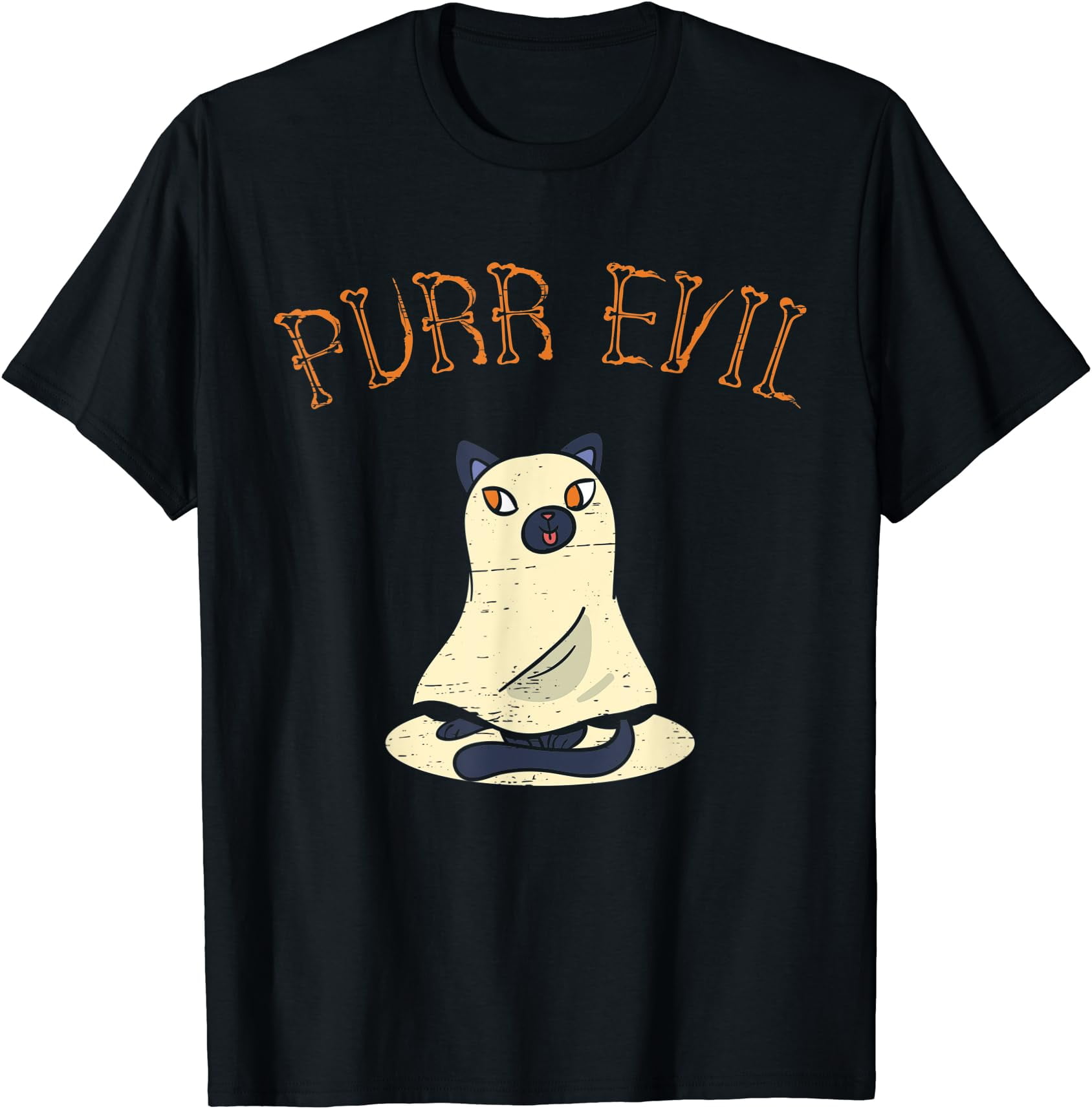 Hot Trending Tee With Purr Evil Feline Cat Halowen Spooky Meow ...