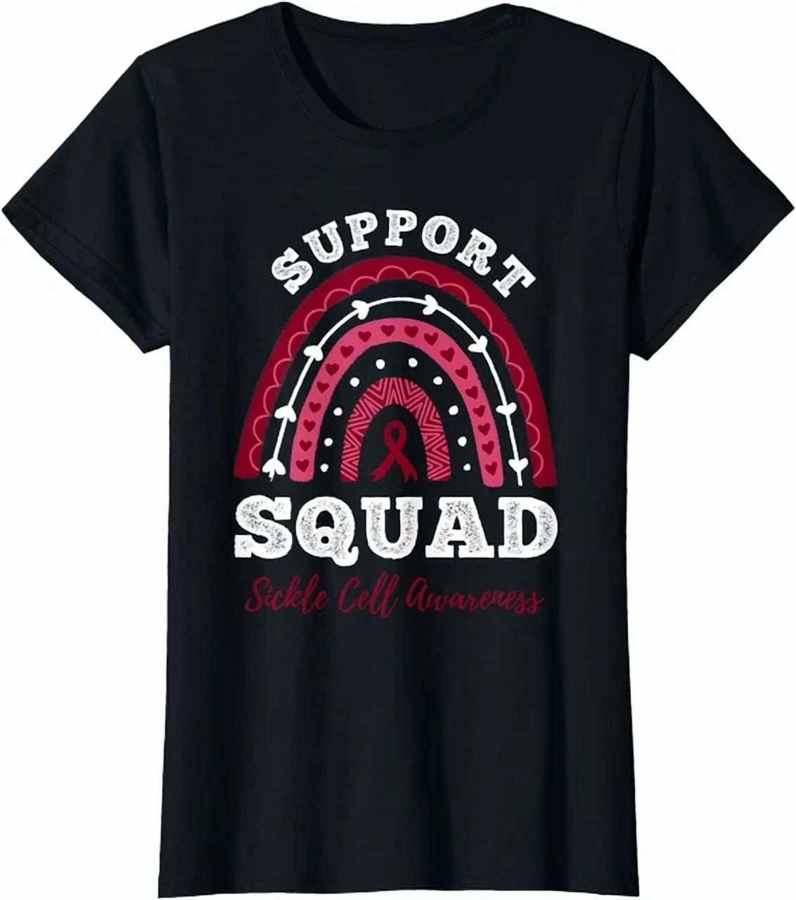 Hot Trending Tee With Rainbow Support Squad Sickle Cell Awareness T ...