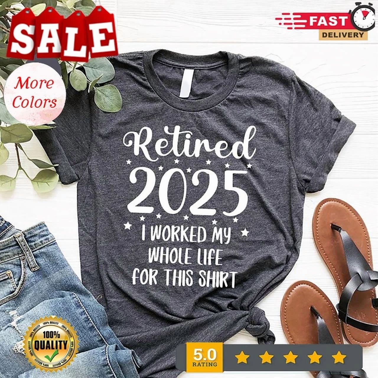 Hot Trending Tee With Retired 2025 T-Shirt, Retired Shirt, Retirement Party Shirt, Retirement ...