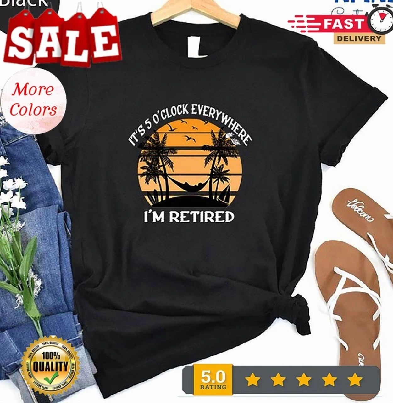 Hot Trending Tee With Retirement T-Shirt, Summer Outfit, Beach Tee, It ...