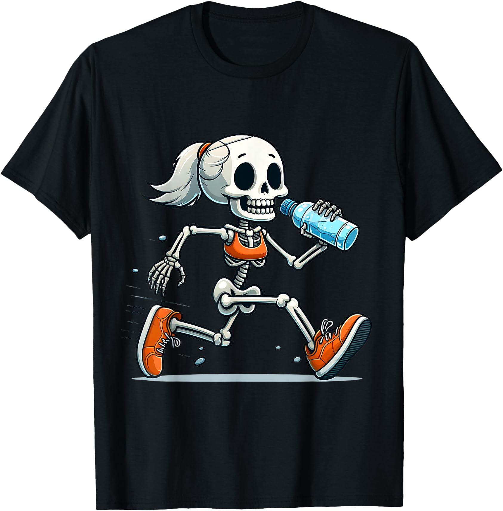 Hot Trending Tee With Running Skeleton Halowen Spooky Runners Lover ...