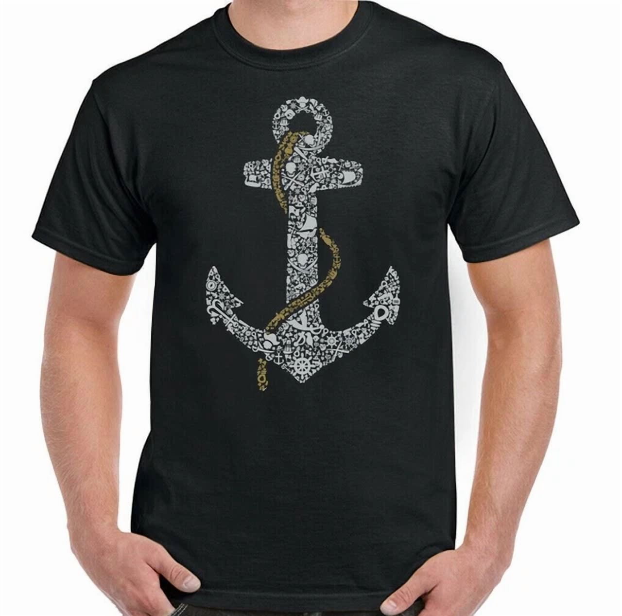 Hot Trending Tee With Sailing T-Shirt Sailor Anchor Mens Womens Royal ...