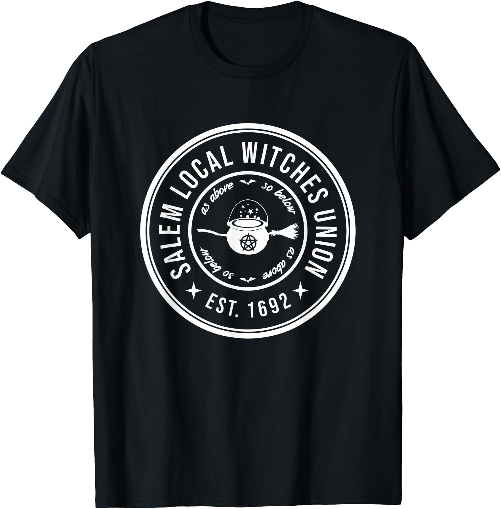 Hot Trending Tee With Salem Local Witches Union Est1692 Funny Halloween ...